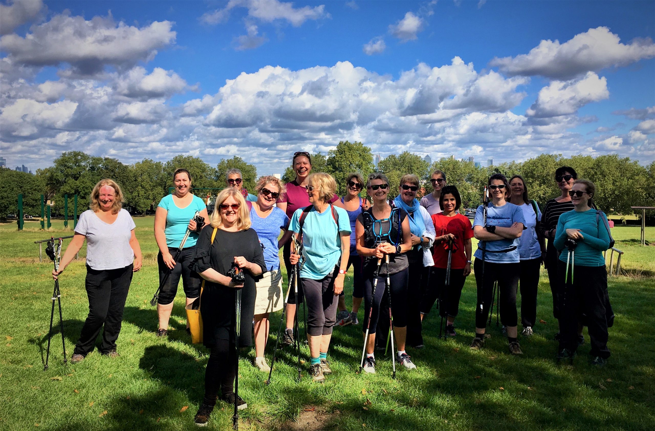 Work out with the wildlife. Nordic walkers stay fit, meet friends and ...