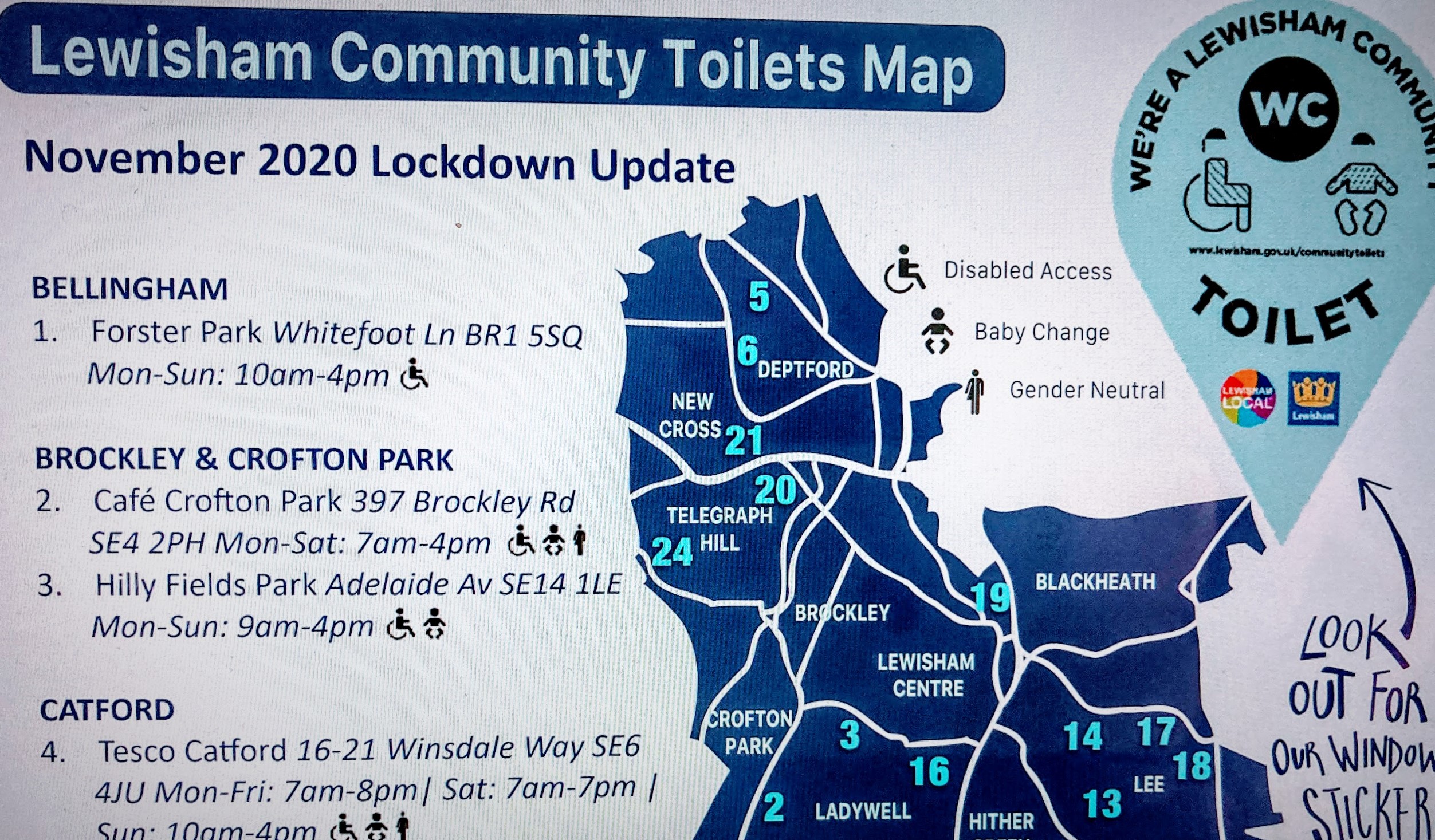 For your convenience ... a lockdown update for Lewisham's community ...